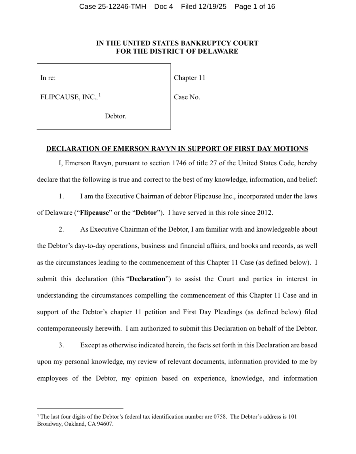 Donation platform Flipcause filed for Chapter 11 bankruptcy